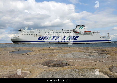Polish Unity Line "Polonia" ferry boat, Baltic Sea in Swinoujscie ...