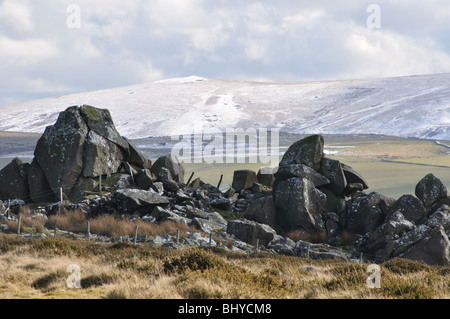 View from Carningli Mountain Preseli hills Pembrokeshire Wales Stock ...