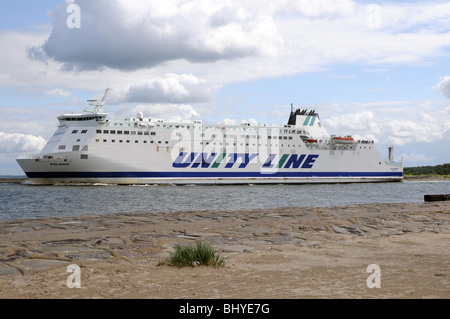 Polish Unity Line ferry boat, Baltic Sea in Swinoujscie, Poland Stock ...