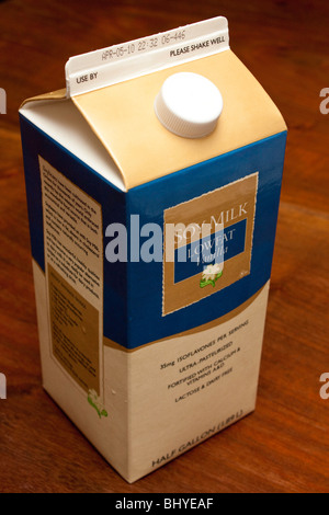Soy Milk Container Stock Photo - Alamy