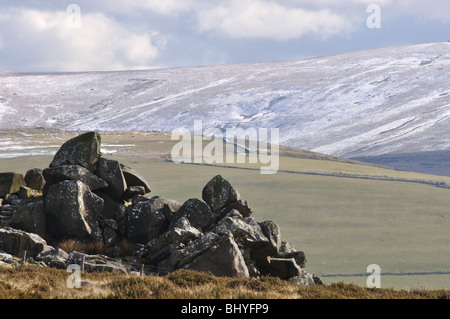 View from Carningli Mountain Preseli hills Pembrokeshire Wales Stock ...