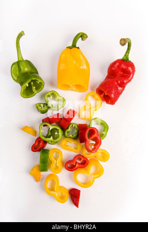 coloured cut paprika Stock Photo - Alamy