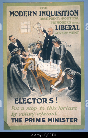 A Suffragette being force-fed in prison Stock Photo - Alamy