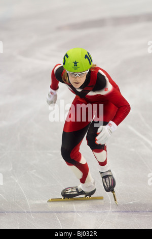 Canadian speed skaters Jessica Gregg (from left), Marianne St-Gelais ...