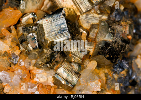 Iron pyrites crystals, known as 'fool's gold' Stock Photo - Alamy