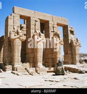 Ramesseum (Mortuary temple of Ramesses II) at the Theban Necropolis ...