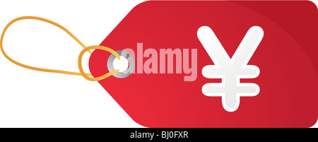 Sales tag label illustration with Yen symbol Stock Photo - Alamy