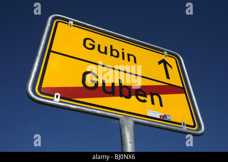 Guben, Germany, city sign Guben Stock Photo - Alamy