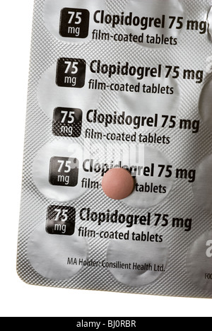 Clopidogrel Hydrochloride 75mg tablets Stock Photo - Alamy