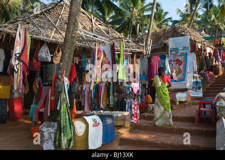 Shops on cliff top path Varkala Kerala India Stock Photo - Alamy