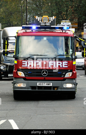 Fire Engine with blue lights flashing called to a fire on the cliffs at ...