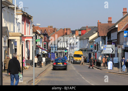 Great Dunmow Town Centre High Street, Essex, England Stock Photo - Alamy