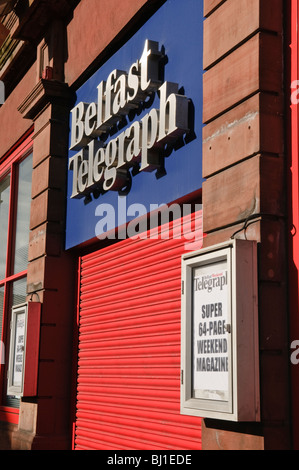 Belfast Telegraph building at night Stock Photo - Alamy