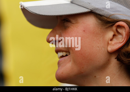 Elisabeth Lizzy Hawker running the 123km Trans Gran Canaria cross ...