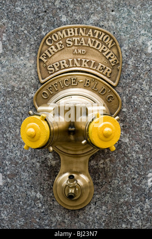 A combination standpipe and sprinkler. Office building exterior. New ...