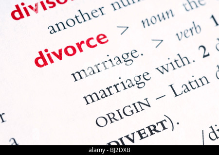 Dictionary definition of divorce Stock Photo - Alamy