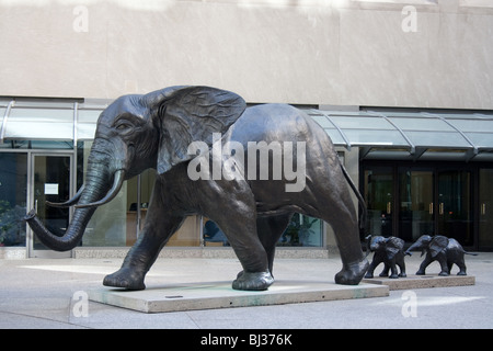 Elephants sculptures representing strength and loyalty located inside ...