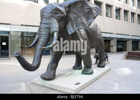 Elephants sculptures representing strength and loyalty located inside ...