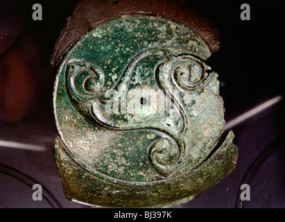 Bronze caetra shield. Iron Age. Ancient Celtiberian culture. 5th-early 6th centuries BC ...