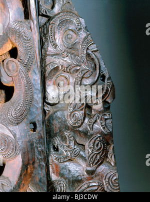 Carved Maori Pataka Storehouse, Te Parapara Garden, Hamilton Gardens ...