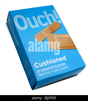 Ouch box of Cushioned assorted sticking plasters Stock Photo - Alamy