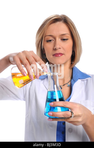 A lab tech mixing liquids Stock Photo - Alamy