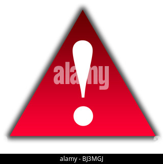 Sign mark in red triangle. Vector illustration Stock Photo - Alamy