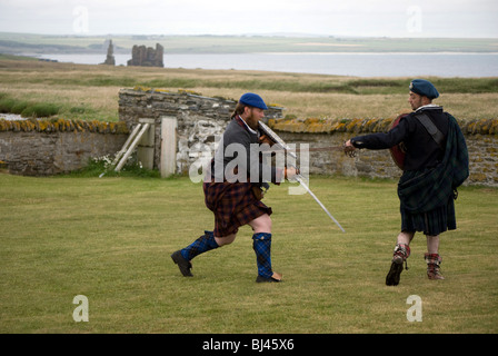 Scottish Highland soldiers fighting near Noss Head and Wick in the ...