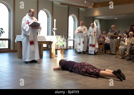 A Catholic Mass celebrating a nun joining a religious order Stock Photo ...