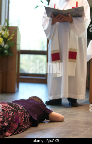 A Catholic Mass celebrating a nun joining a religious order Stock Photo ...