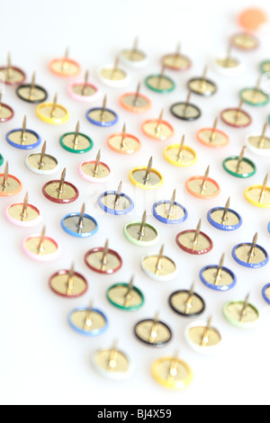 Office stationary and equipment drawing pins UK Stock Photo - Alamy