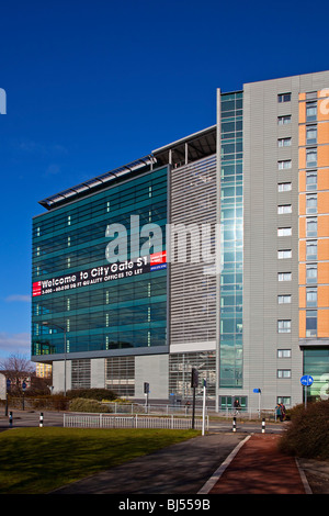 Inner City office space construction site in Sheffield city centre UK ...