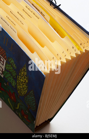 concertina folder to file away important documents Stock Photo - Alamy