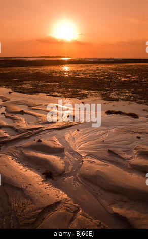 An attractive beautiful view of the sun set at Altona beach in ...