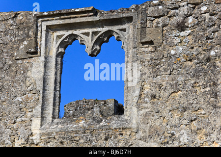 Window detail from the ruins of Godstow Nunnery, Wolvercote, Oxford ...