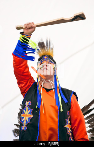 Canadian First Nations Aboriginal Man Dressed In Traditional Regalia ...