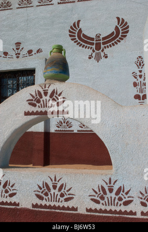 Architecture and decorations of buildings in a Nubian village shop on ...