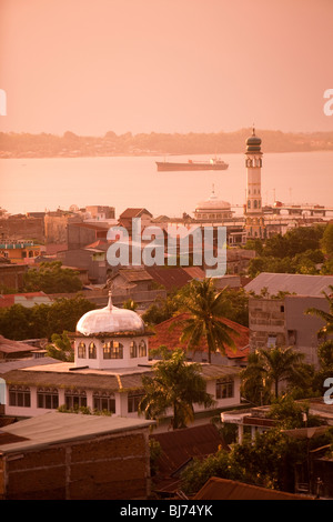 Indonesia Sulawesi West Coast Pare Pare parents and child in door of ...