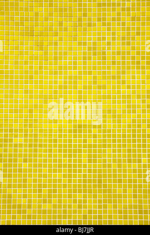 yellow mosaic tiles on a wall Stock Photo - Alamy