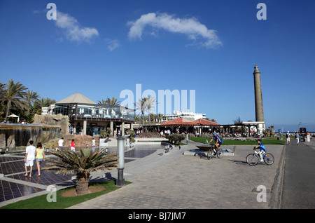 view of the promenade named lugar las meloneras with the maspalomas ...