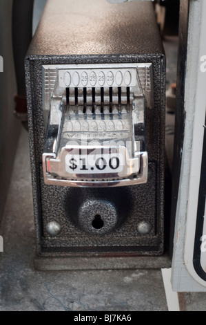 Old coin operated dispensing machine in Piazzale Michelangelo showing ...