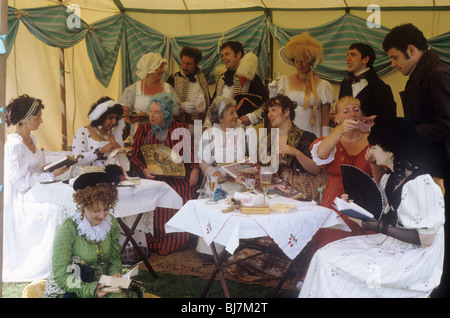 Regency Period Historical Re-enactment 1815 gentry servant tent hamper ...