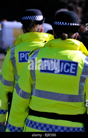 Two Police Constables at a rally in Cambridge Stock Photo - Alamy