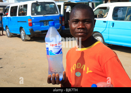 Africa Angola Benguela Blue Minibus Transport Stock Photo - Alamy