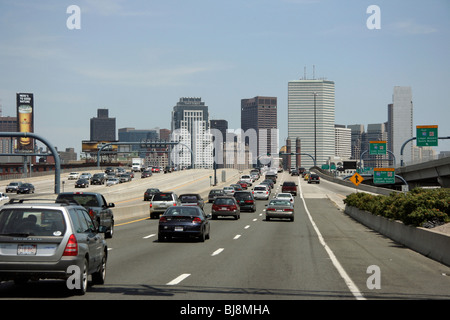 Boston USA freeway signs Stock Photo - Alamy