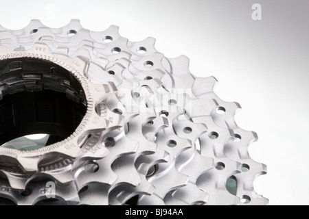 Set of chain wheel cogs from a mountain bike Stock Photo - Alamy