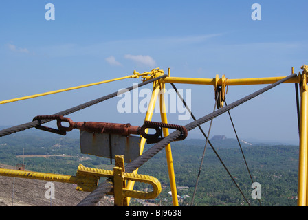 Steel wire rope way pulley system using for easy transportation between ...
