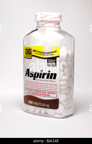 Sealed bottle of asprin Stock Photo - Alamy