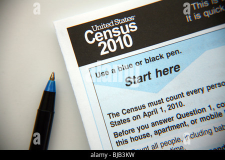 a 2010 United States Census form Stock Photo - Alamy