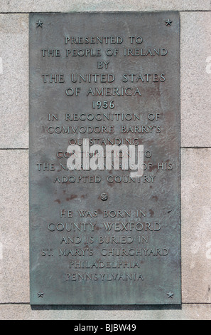 The John Barry Memorial statue on the quay of Wexford Town, Ireland ...